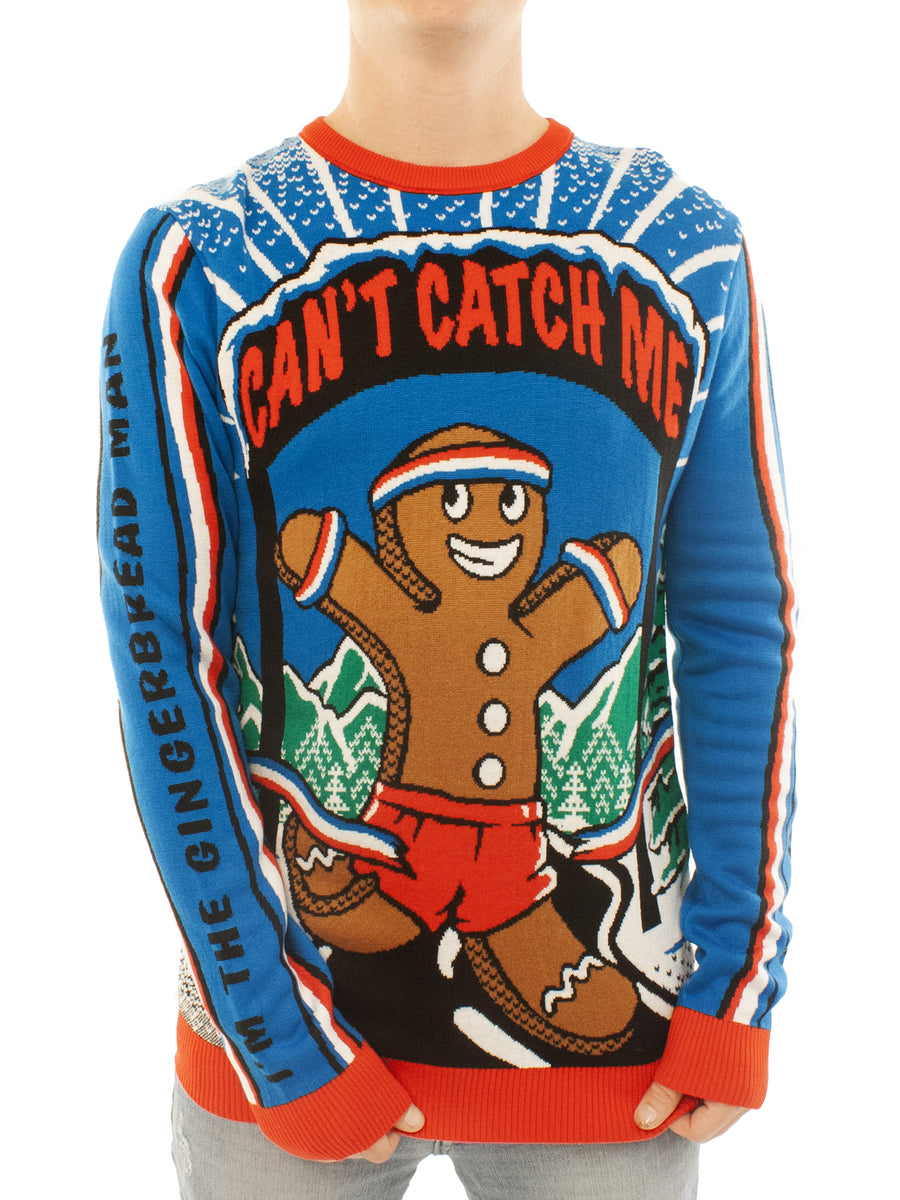 Ugly Christmas Sweater for Men and Women - Gingerbread Man Runner ...